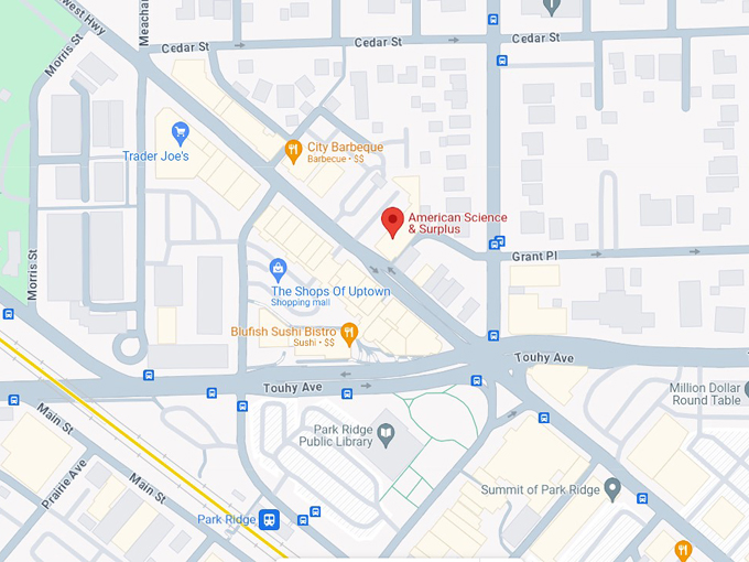 American Science & Surplus 10 map