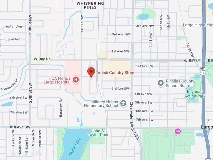 amish country store 10 map