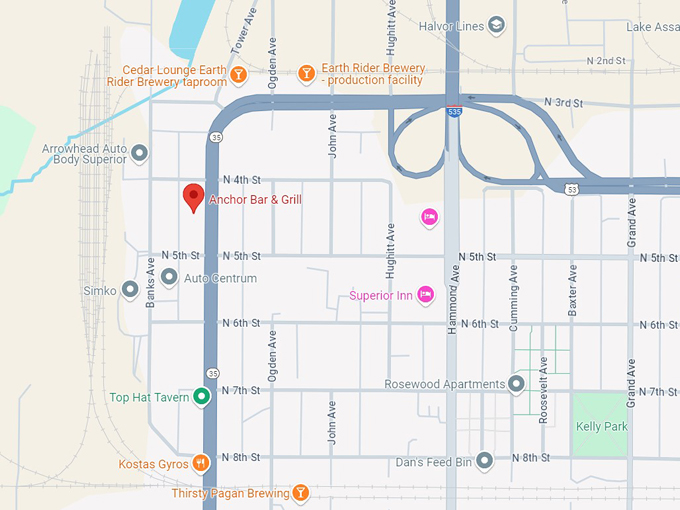 anchor bar & grill 10 map