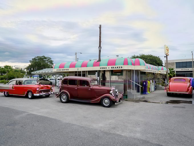 That chrome exterior isn't just for show&mdash;it's a beacon calling hungry time travelers to the most authentic 1950s experience still operating in Florida.