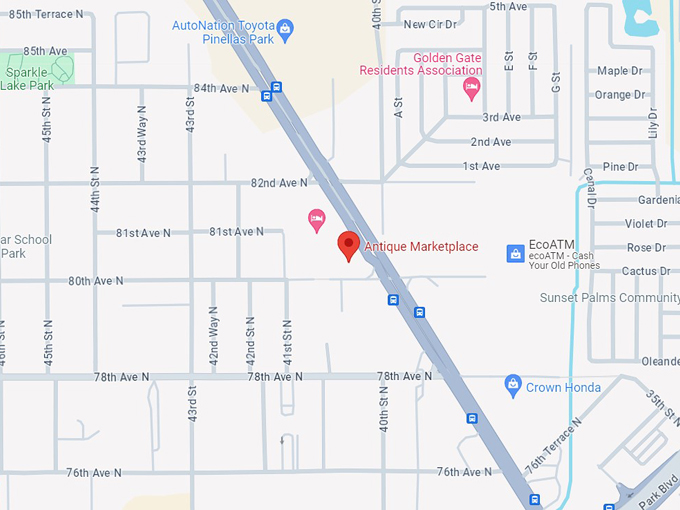 Antique Marketplace 10 map