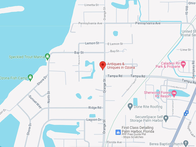 Antiques & Uniques 10 map