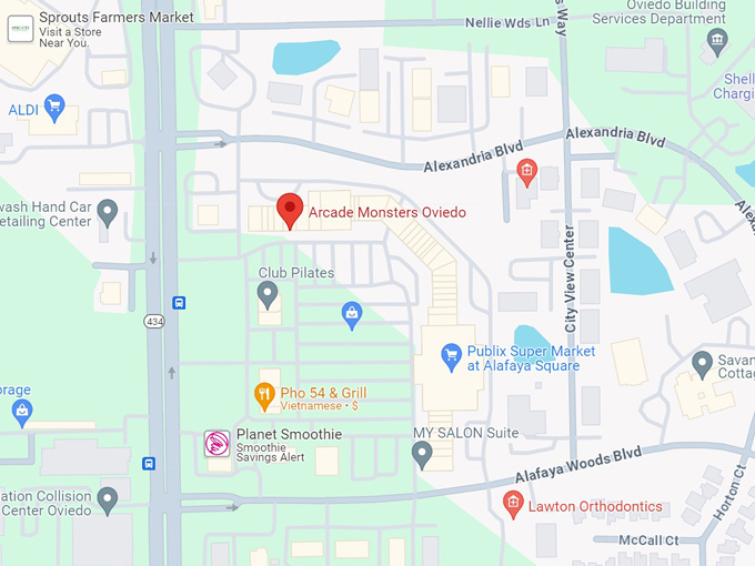arcade monsters oviedo 10 map