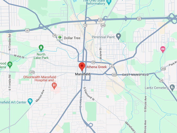 Athena Greek Restaurant 10 Map