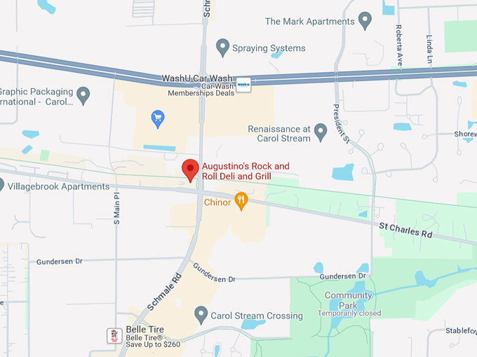 augustino's rock and roll deli and grill 10 map