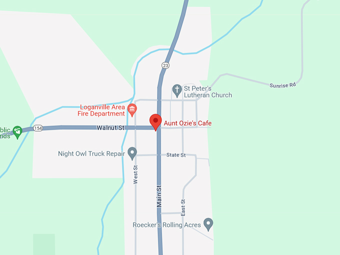 aunt ozie&rsquo;s cafe 10 map