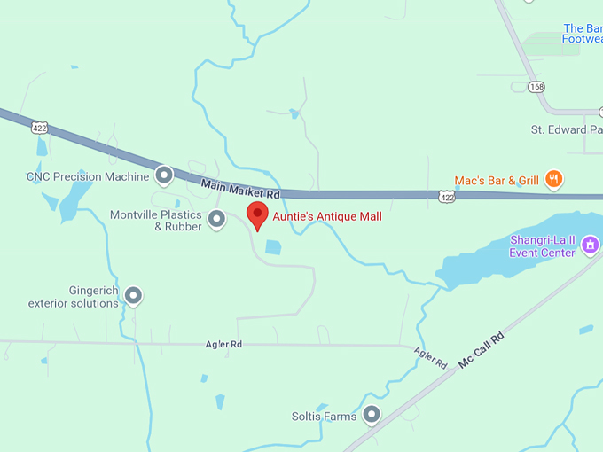 auntie's antique mall 10 map