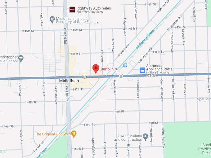 bartolini's restaurant 10 map