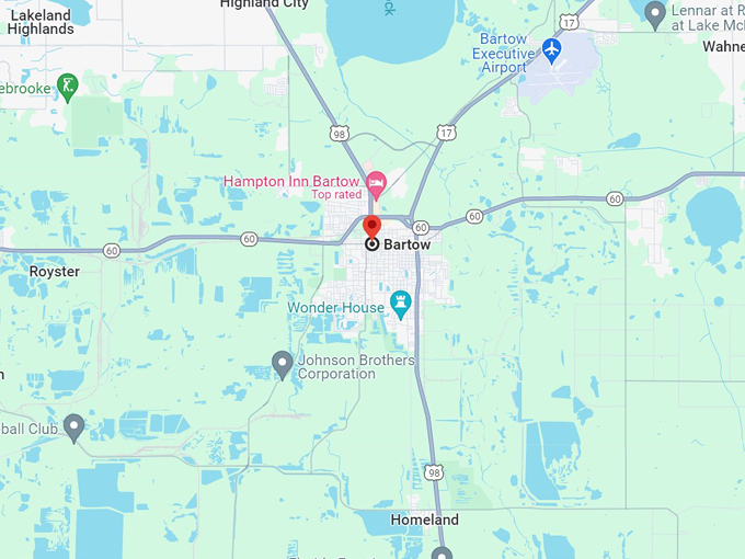 bartow, fl 10 map