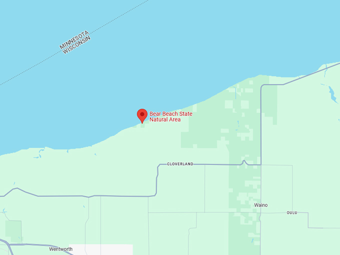 bear beach state natural area 10 map