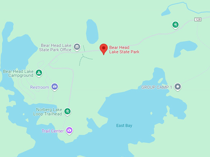bear head lake state park 10 map