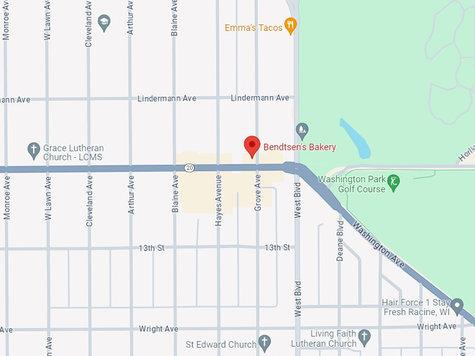 bendtsen's bakery 10 map