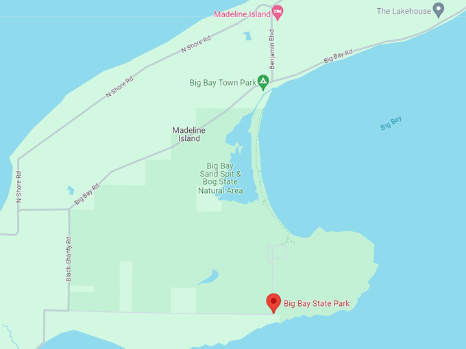big bay state park 10 map