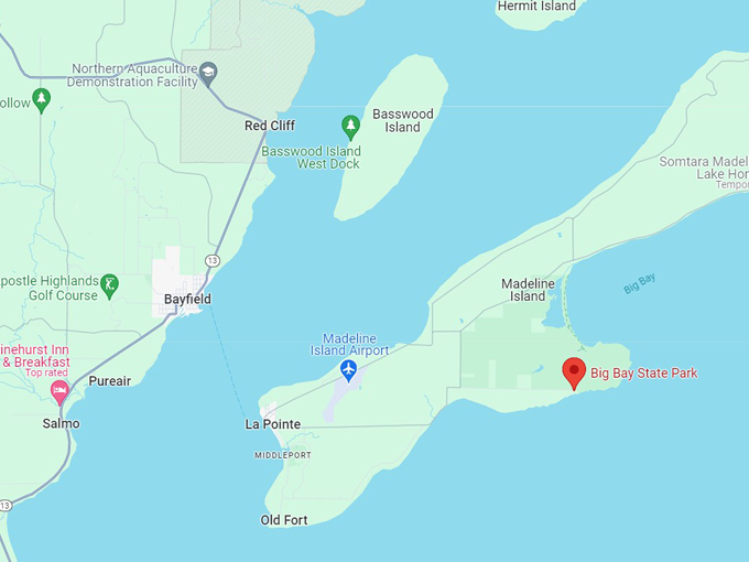 Big Bay State Park 10 map