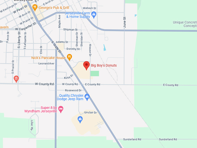 Big Boy's Donuts map