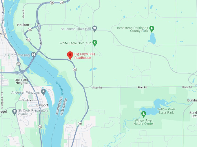 big guy's bbq roadhouse 10 map