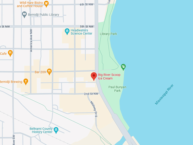 Big River Scoop Ice Cream 10 Map