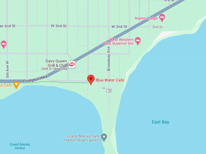 Blue Water Cafe 10 Map