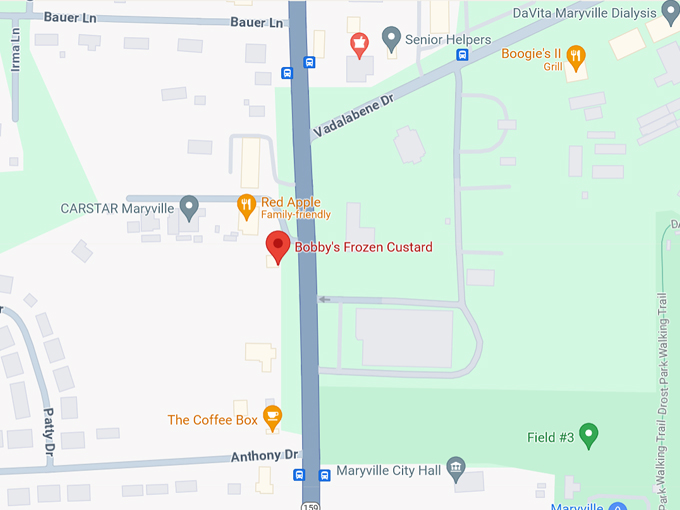 bobby's frozen custard 10 map