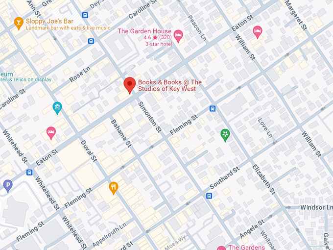 books & books @ the studios of key west 10 map