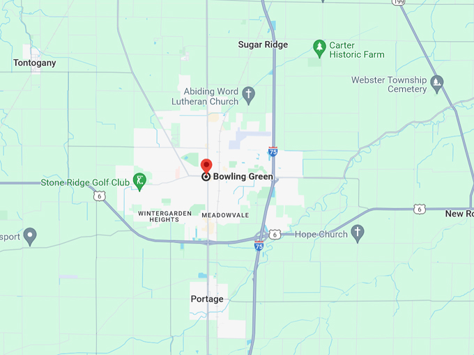 bowling green, oh 10 map