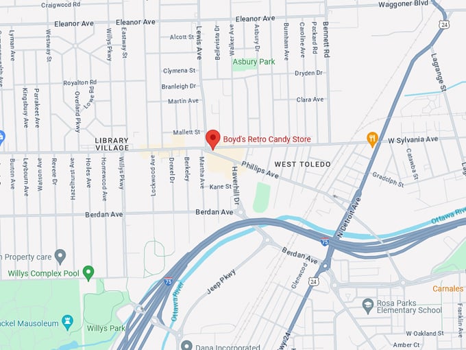 Boyd's Retro Candy Store 10 Map