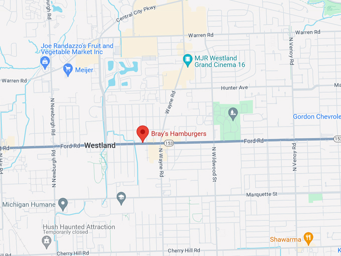 bray's hamburgers 10 map