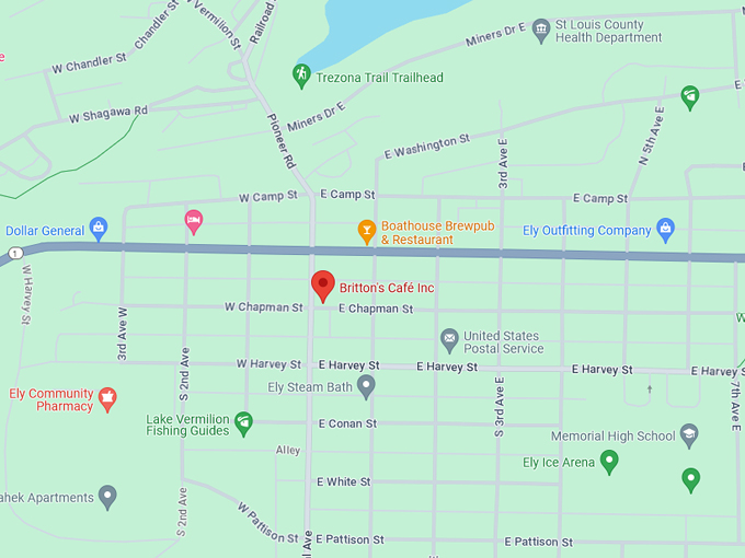 Britton's Caf&eacute; Inc. 10 Map