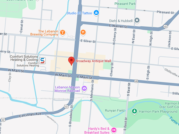 broadway antique mall map