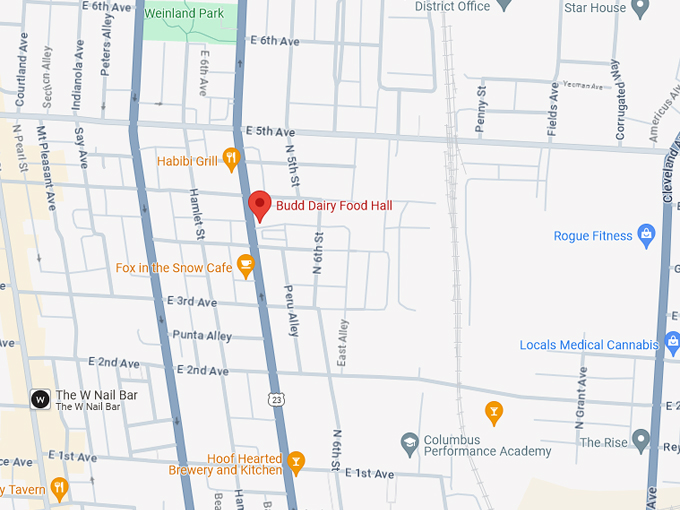 Budd Dairy Food Hall 10 Map