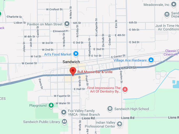 bull moose bar & grille 10 map