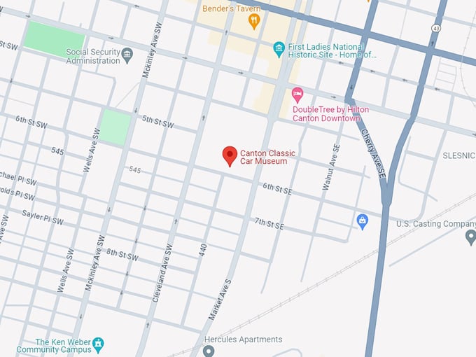 Canton Classic Cars Museum 10 map