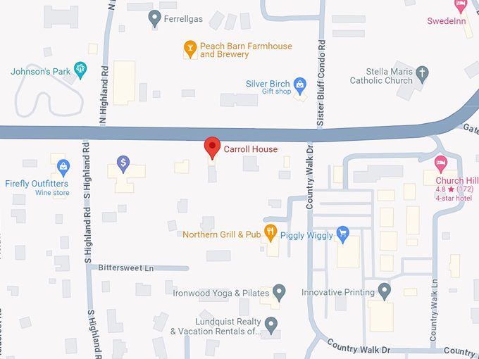 carroll house restaurant 10 map