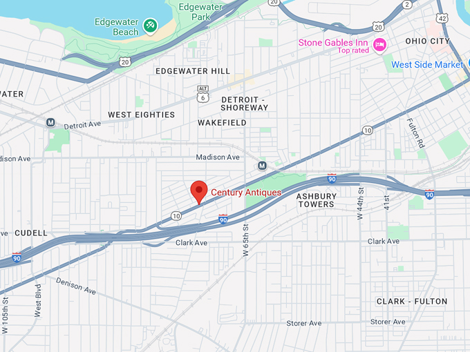 century antiques 10 map