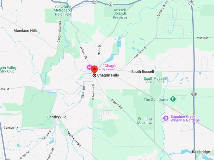 chagrin falls, ohio 10 map