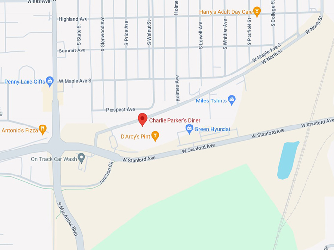 Charlie Parker's Diner Map