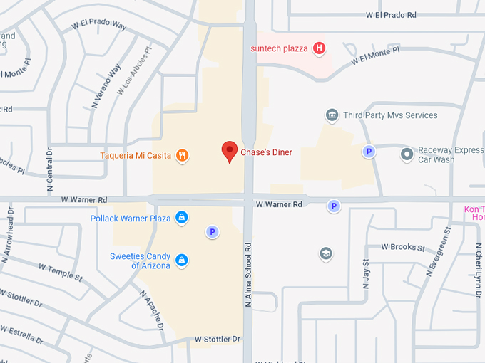 chase's diner 10 map