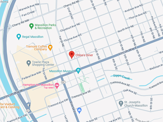 chloe's diner 10 map