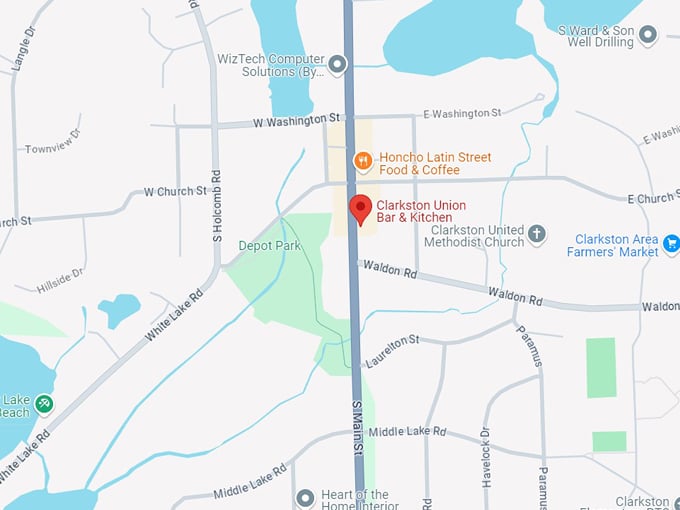 clarkston union bar & kitchen 10 map