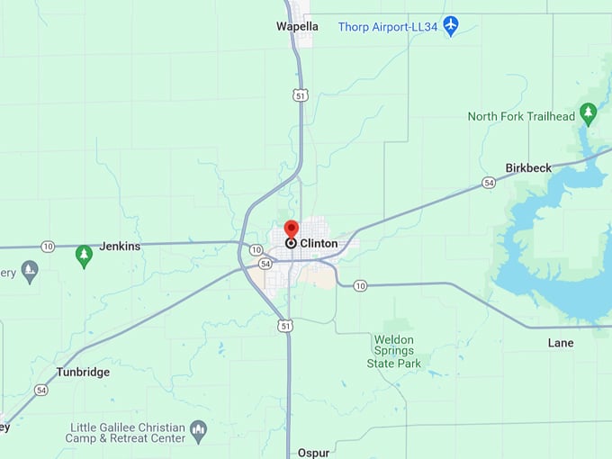 clinton, illinois 10 map