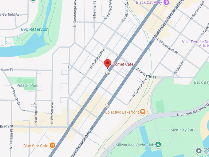 comet cafe 10 map