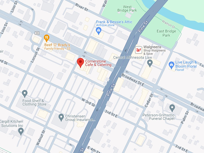 cornerstone cafe 10 map