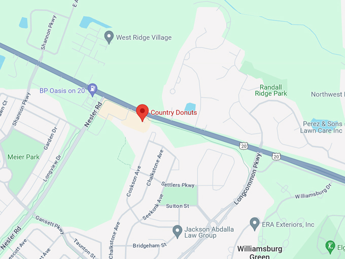 country donuts 10 map