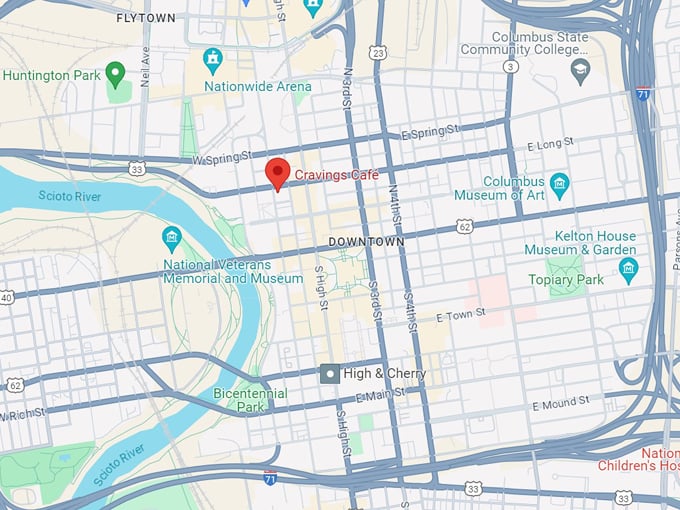 cravings cafe 10 map