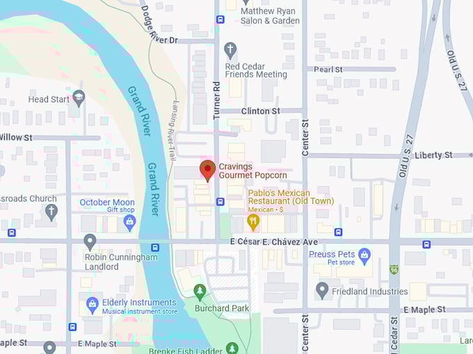 Cravings Gourmet Popcorn 10 Map