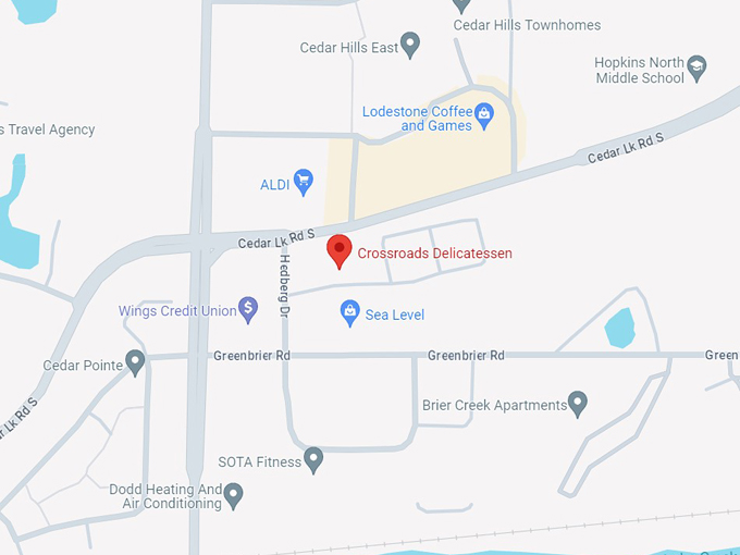 crossroads delicatessen 10 map