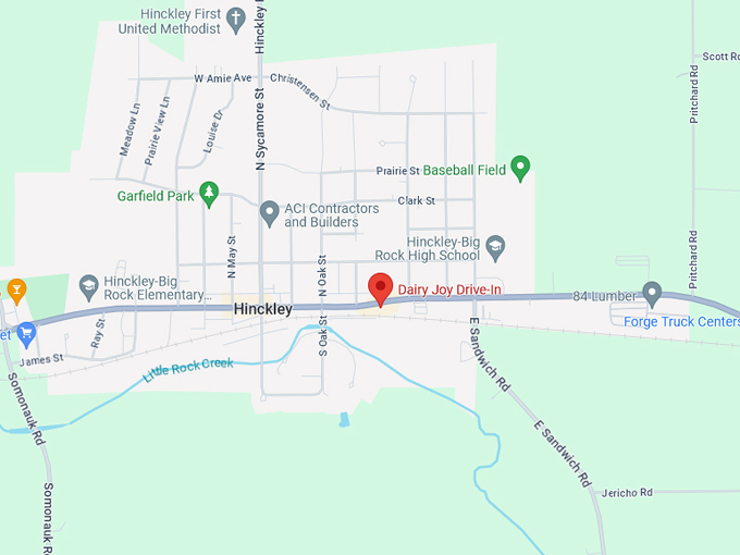 Dairy Joy Drive-In Map