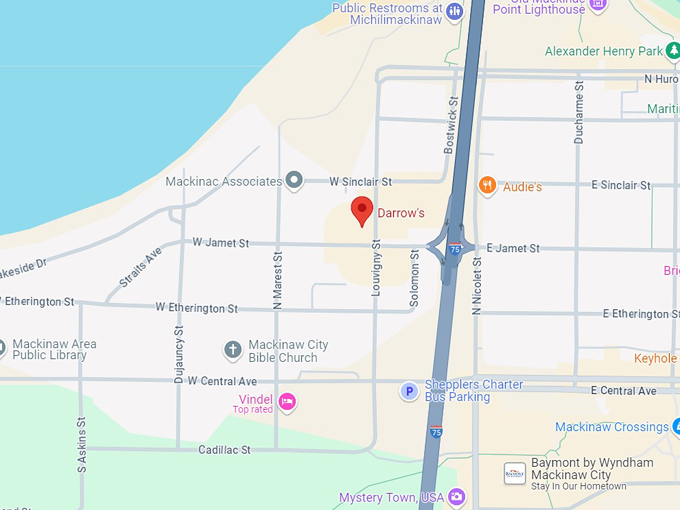 darrow's family restaurant 10 map