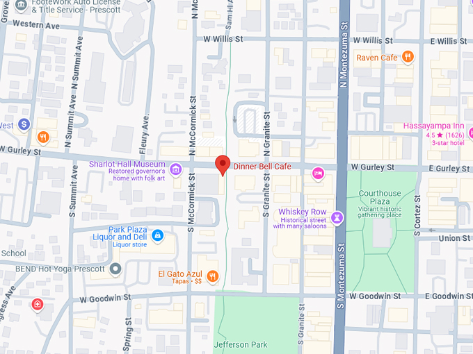 dinner bell cafe 10 map