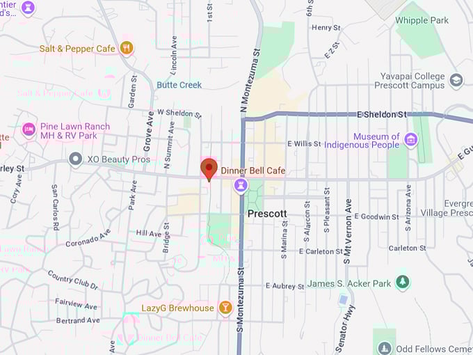 dinner bell cafe 10 map